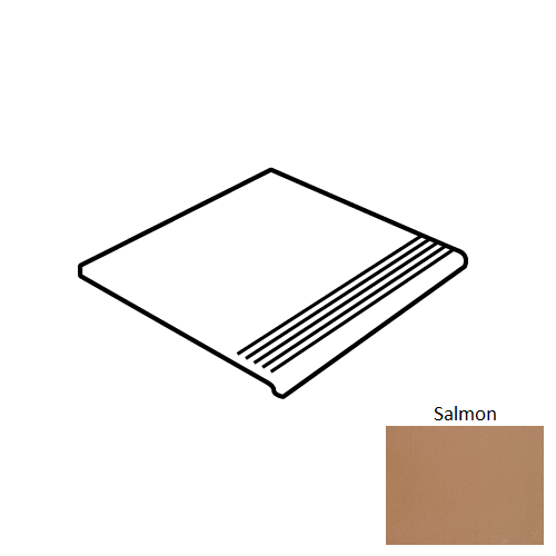 Florenza Ceramic Salmon Matte Quarry Stair Tread | Lowest Price — Stone ...