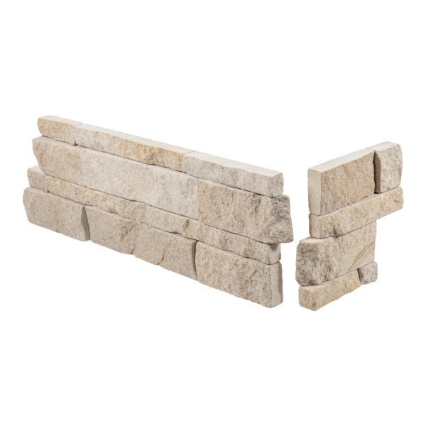 Sandy Beach Split Face & Antique Sandstone Ledgestone Corner — Stone ...