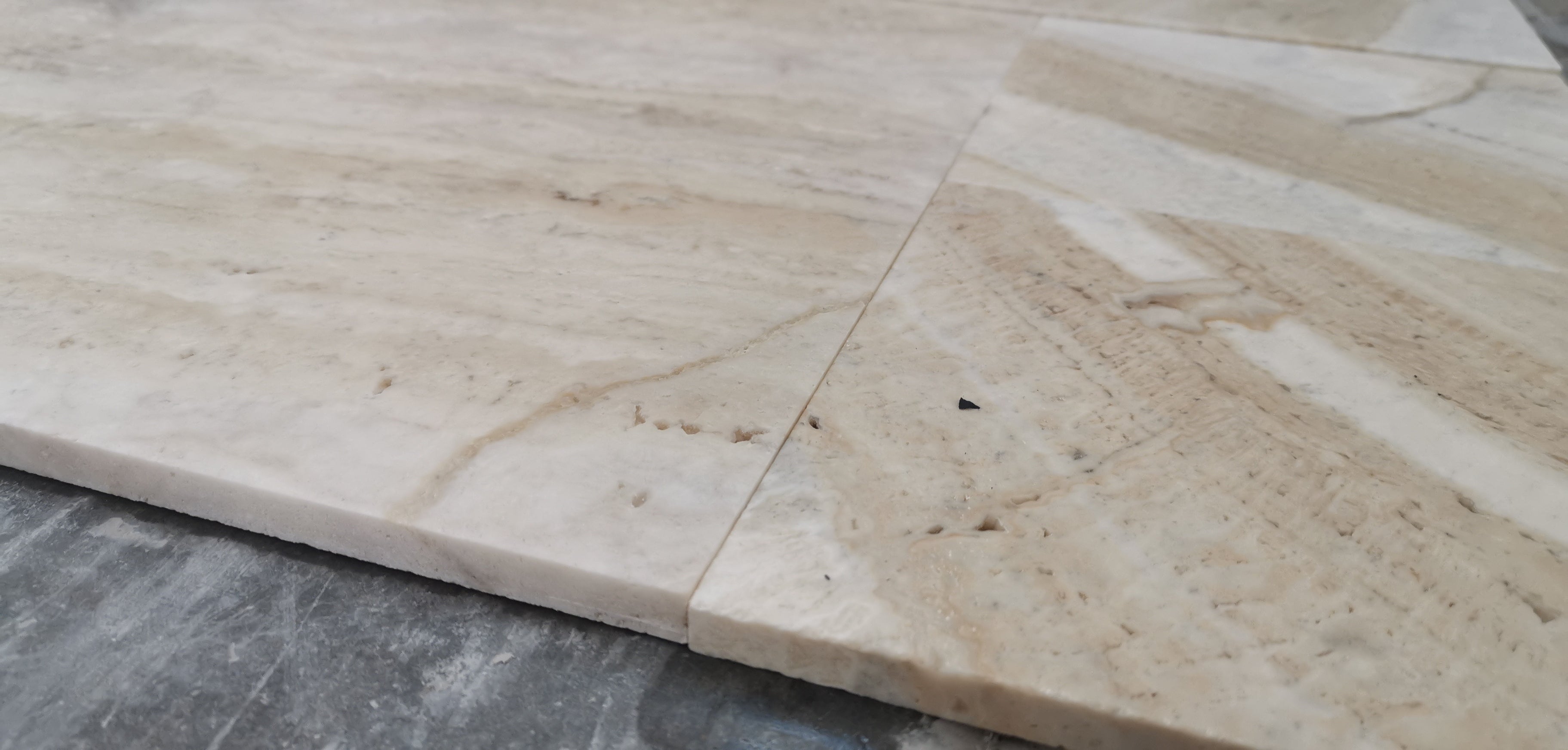 Saturnia Unfilled & Brushed Travertine Versailles Pattern — Stone ...