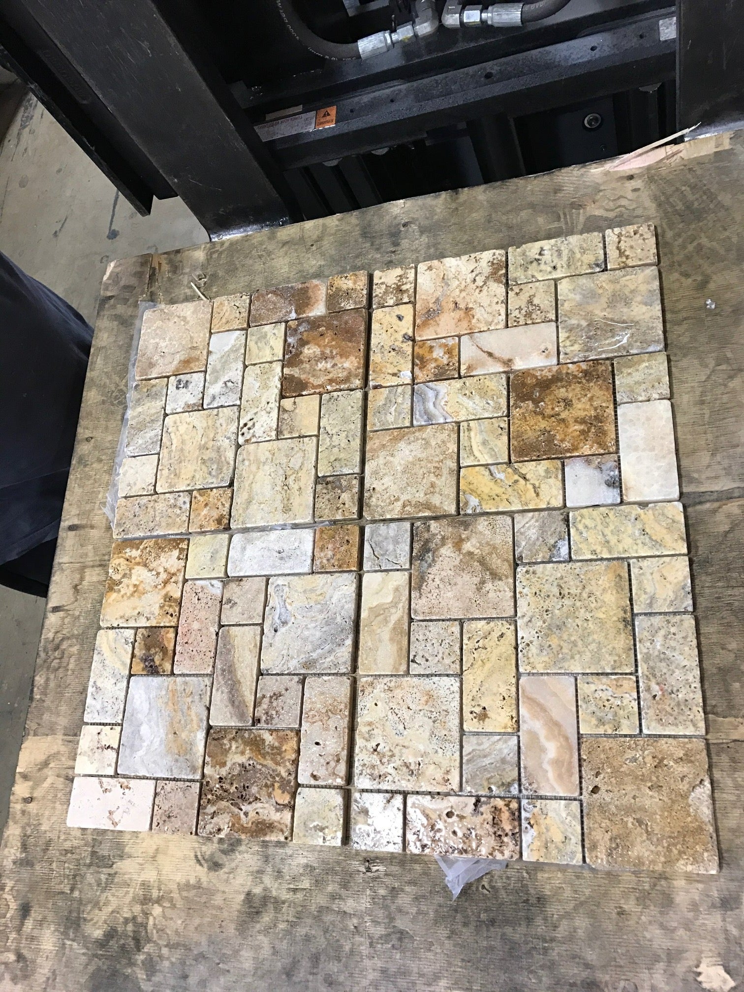 Scabos Travertine Mosaic - 3 Piece Mini Pattern | Stone & Tile Shoppe