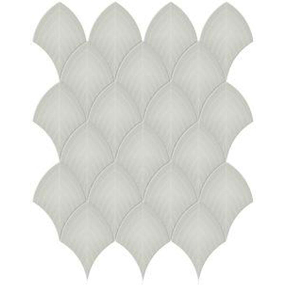 Full Sheet Sample - Soho Soft Sage Scallop Ceramic Mosaic - 10.75" x 1 ...