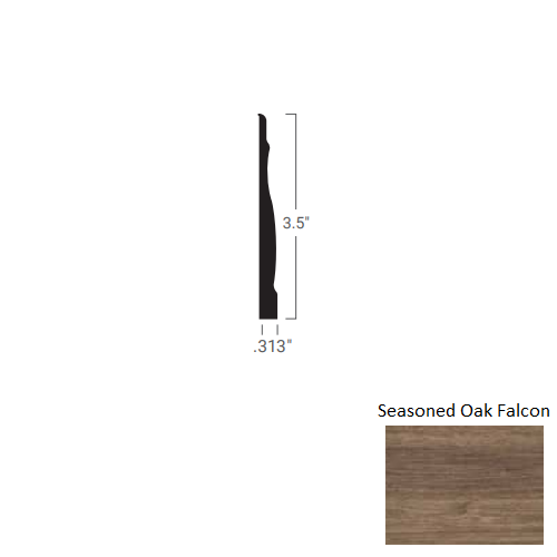 Tarkett Johnsonite ME4 Seasoned Oak Falcon Masquerade Wall Base — Stone ...