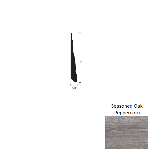 Tarkett Johnsonite ME5 Seasoned Oak Peppercorn Masquerade Wall Base ...