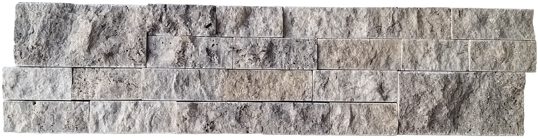 Arizona Tile Silver 3D Stack Split Face Travertine Ledgestone — Stone ...