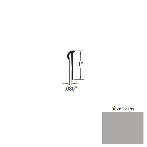 Tarkett Johnsonite 55 Silver Grey PVC Self Stick Cove Cap — Stone ...