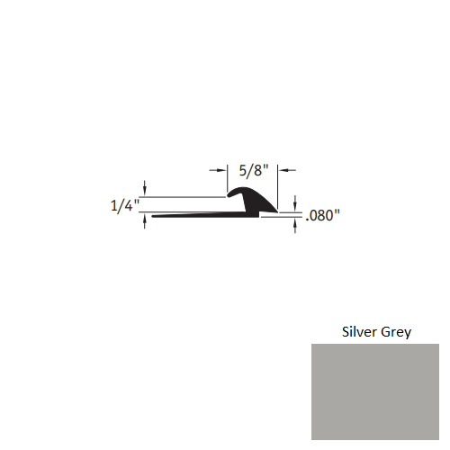 Tarkett Johnsonite 55 Silver Grey PVC Slim Line Transition — Stone ...