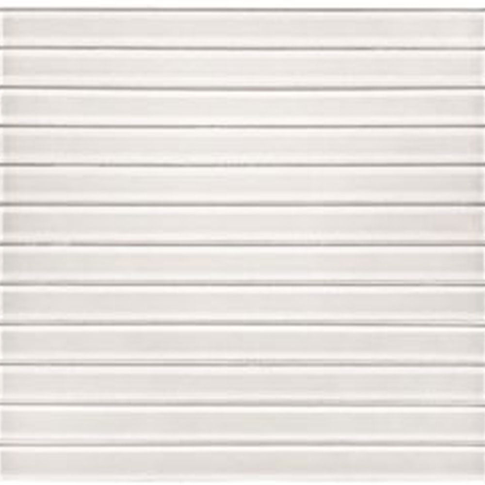 Full Sheet Sample - Aquatica Earth Snow Deco Glass Mosaic - 1" x 12" x ...