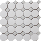 Roca CC Mosaics White & Gray Matte Porcelain Mosaic | Lowest Price ...