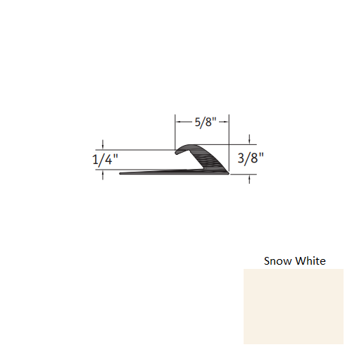 Tarkett Johnsonite 01 Snow White PVC Slim Line Transition — Stone ...