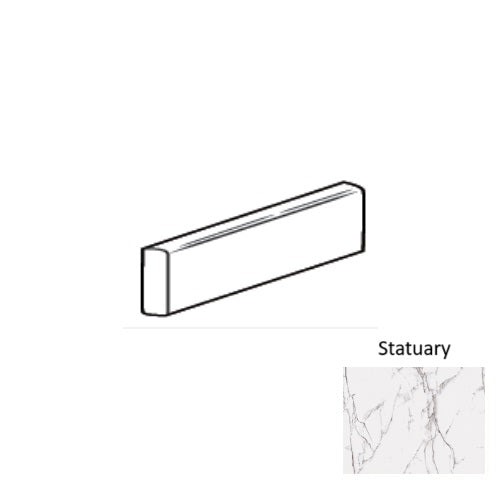 Roca Statuary White Unpolished Porcelain Bullnose | Lowest Price ...