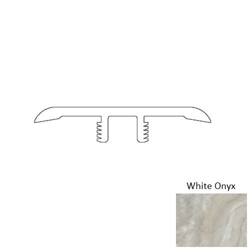 Shaw 01101 White Onyx Prefinished T Molding With Molding Track — Stone ...