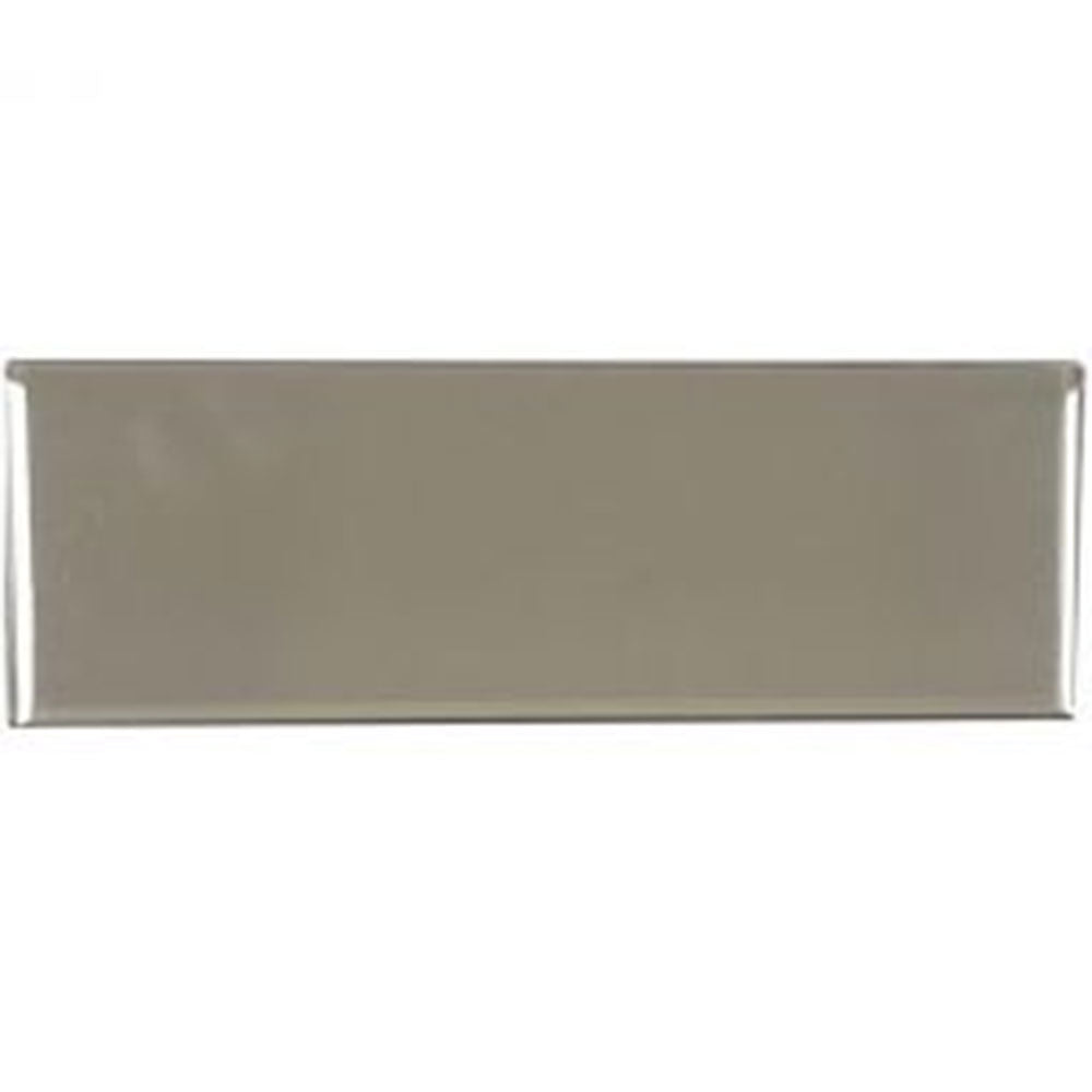 Full Tile Sample - Aquatica Earth Taupe Deco Glass Tile - 4" x 12" Glo ...