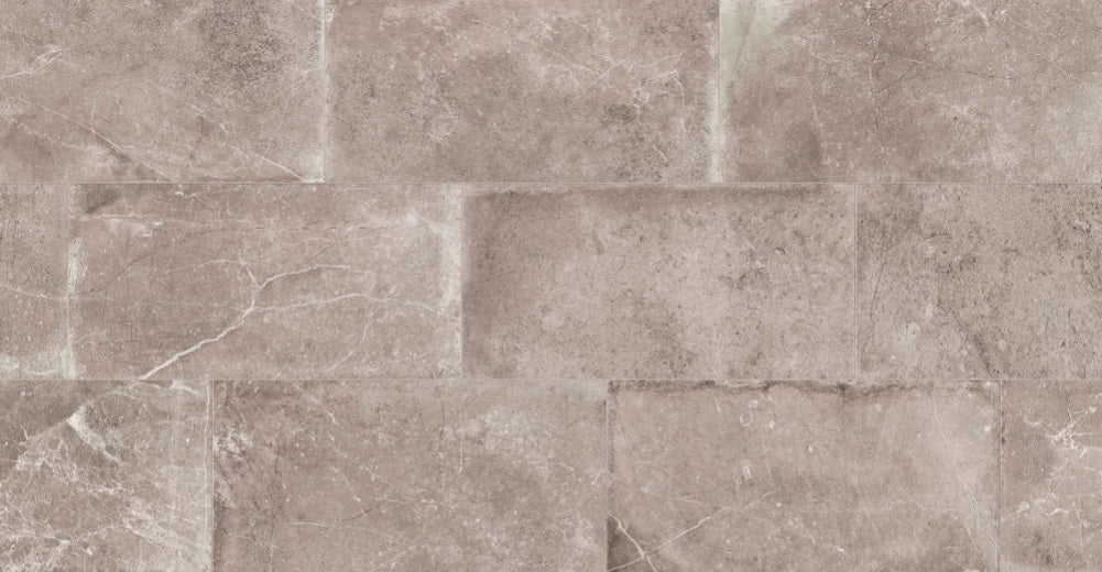 Full Tile Sample - Rustic Stone Taupe Porcelain Tile - 12" x 24" x 8 M ...