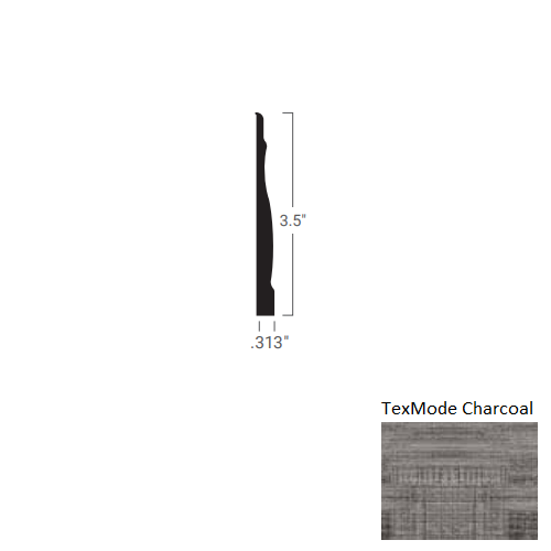 Tarkett Johnsonite MN3 TexMode Charcoal Masquerade Wall Base — Stone ...