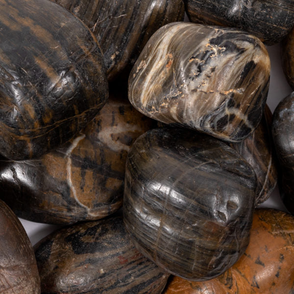 Tiger Stripe Large Polished Marble Loose Pebble | Lowest Price — Stone ...