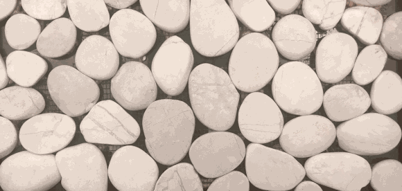 Island Rock Flat Cut Timor White Flat Cut Honed Pebble Mosaic — Stone ...