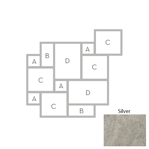 Emser Ancient Silver Tumbled Travertine Versailles Pattern — Stone ...
