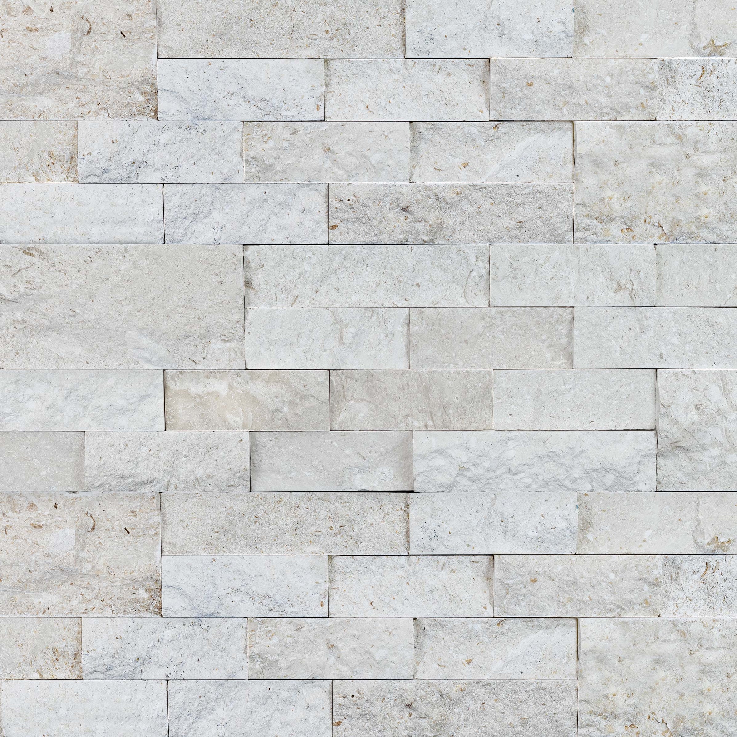 Tuscan White Natural Cleft Face, Gauged Back Limestone Ledgestone ...