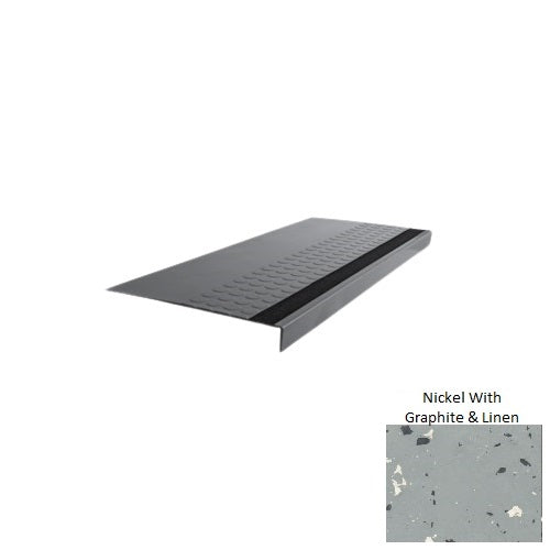 Flexco SpexTones 090 Nickel With Graphite & Linen Rubber Stair Tread ...