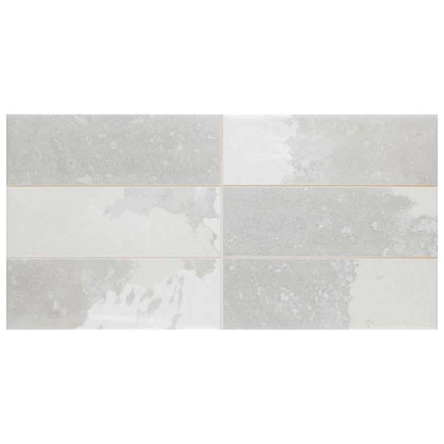 Somer Tile Kings Luxe Tradition Brick Silver Mixed Porcelain Tile ...