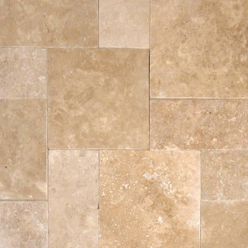 Crema Marfil Marble Mosaic - Mini Versailles Pattern Polished — Stone ...