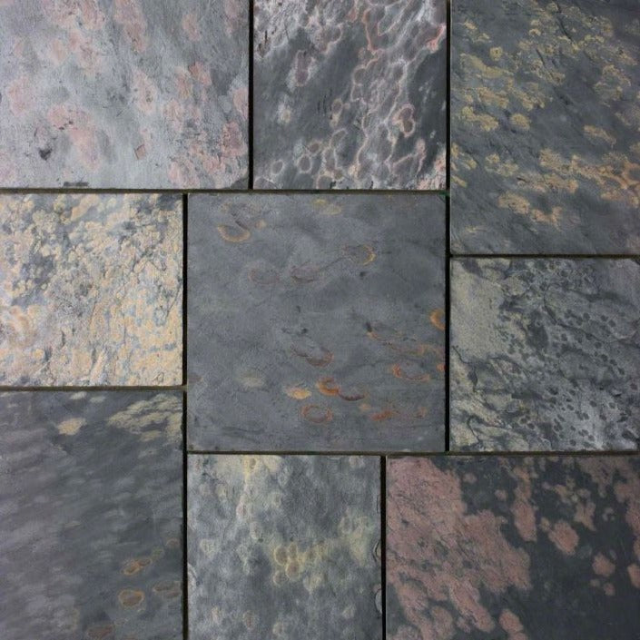 Full Tile Sample - West Country Slate Tile - 16" x 16" x 1/2" Natural ...