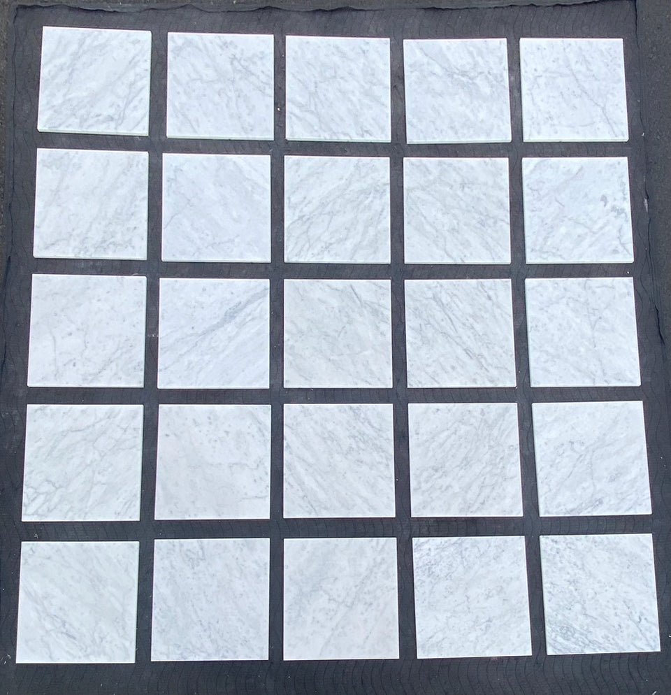 White Carrara CD Honed Marble Tile | Lowest Price — Stone & Tile Shoppe ...