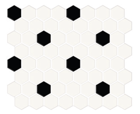 American Olean Color Story Mosaic CS60 White / Black / Matte Matte ...