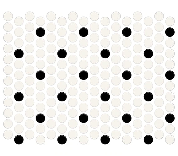 American Olean Color Story Mosaic CS60 White / Black / Matte Matte ...