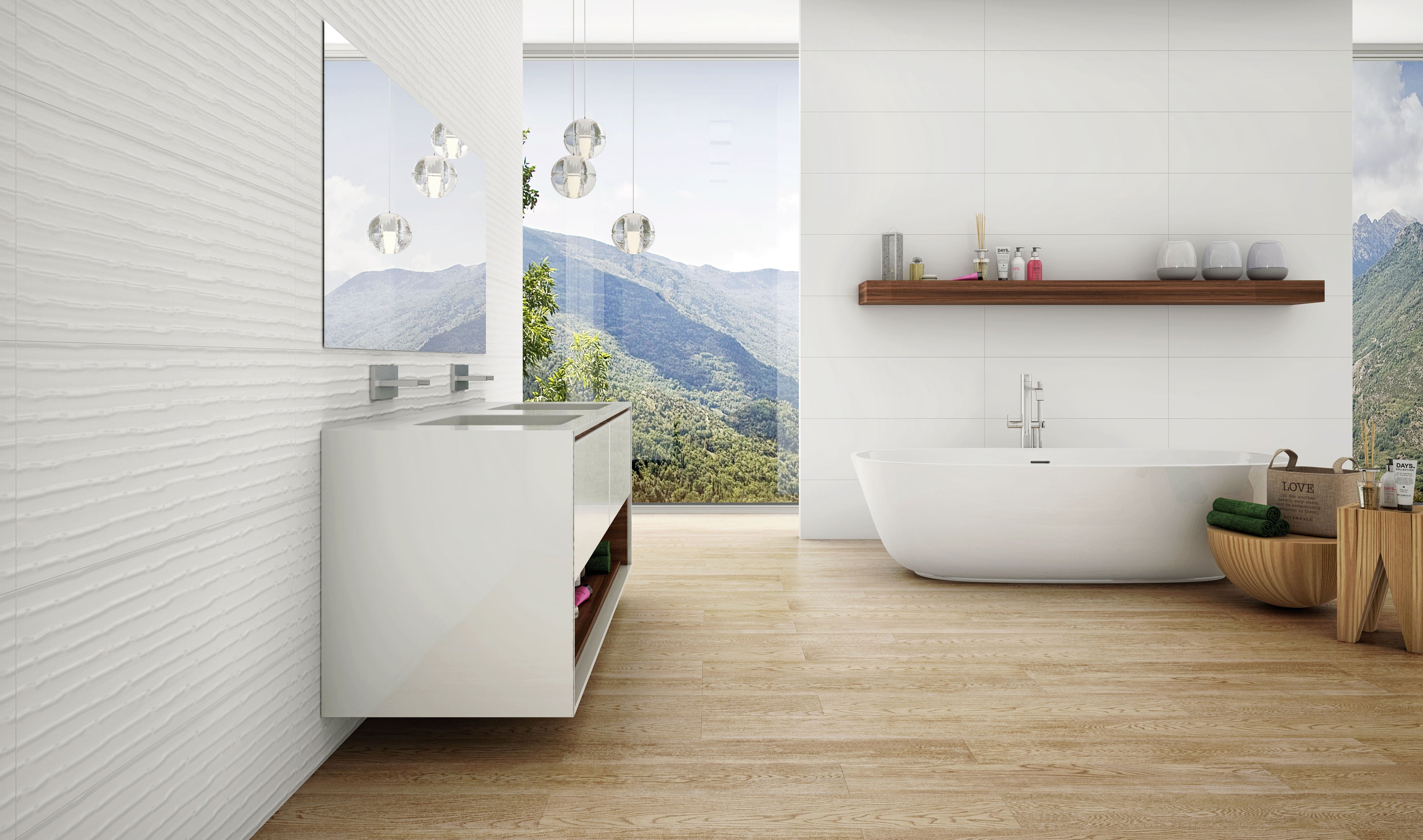 Emser Center Linear White Matte Ceramic Tile | Lowest Price — Stone ...