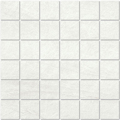Full Sheet Sample - Taj Mahal White Porcelain Mosaic - 2" x 2" x 10.5 — Stone & Tile Shoppe, Inc.