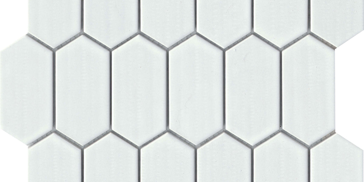 Emser Omni White Glossy Porcelain Mosaic | Lowest Price — Stone & Tile Shoppe, Inc.