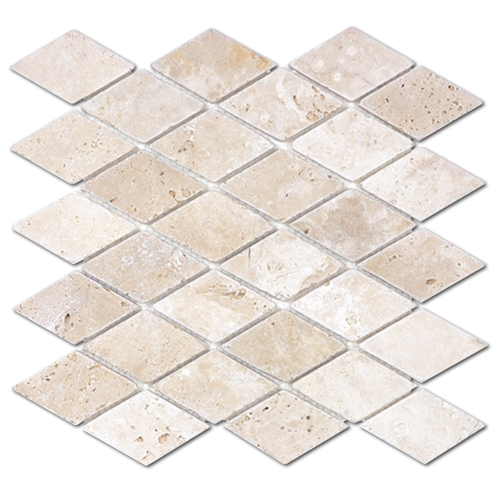 Alabastrino Travertine Mosaic - 2" x 4" Diamond Tumbled | Lowest Price ...