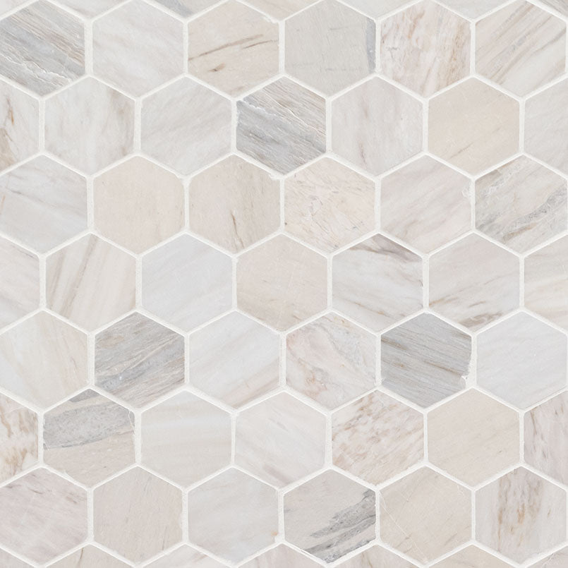 MSI Angora Hexagon Polished Marble Mosaic | Lowest Price — Stone & Tile ...