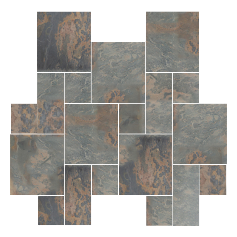 random pattern slate floor
