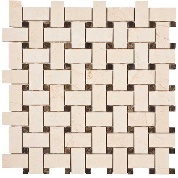 Full Sheet Sample - Pietra Antica Patara Stone Crema Marfil Basket Wea ...