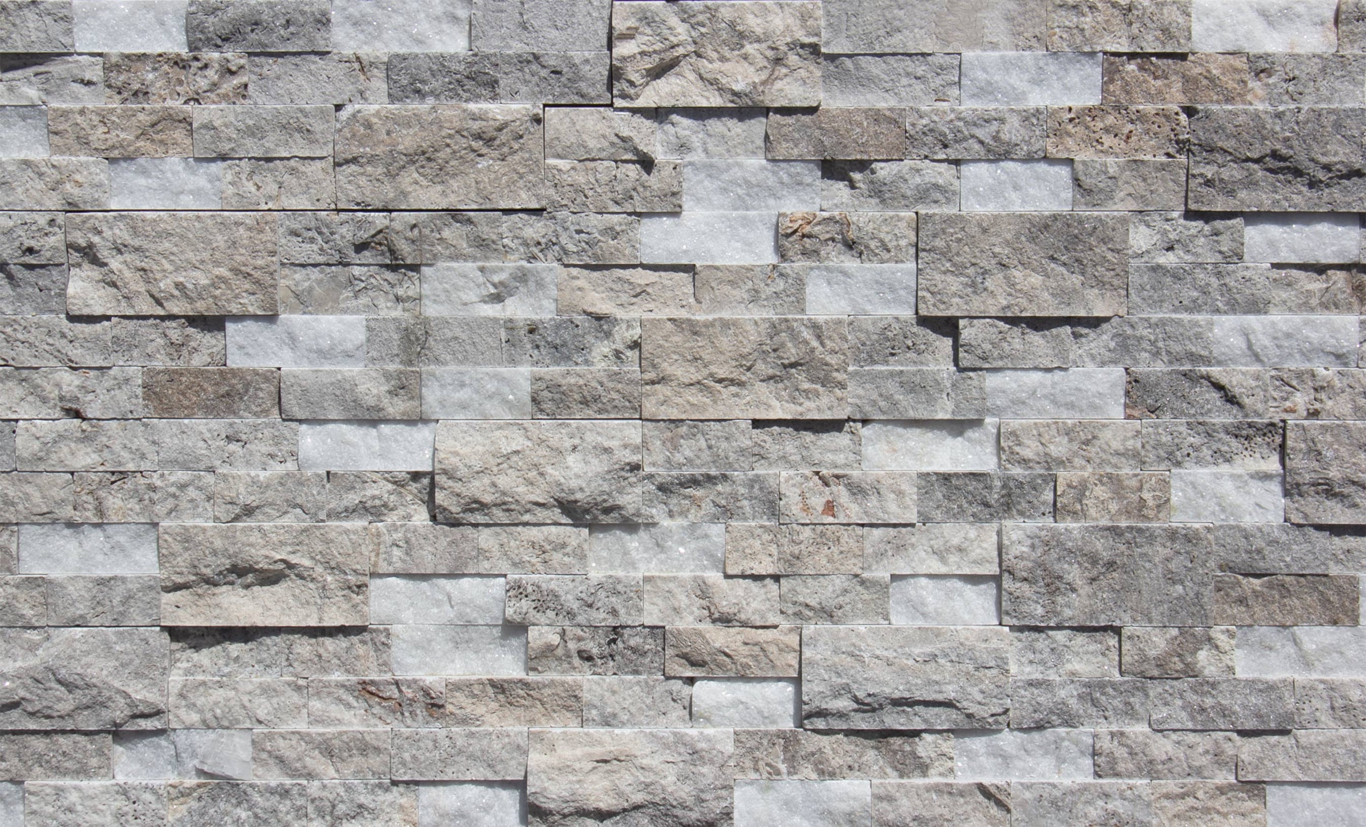Crystal Silver White Split Face Travertine Ledgestone | Lowest Price ...