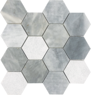 Full Sheet Sample - Pietra Antica Metropolitan Contempo Deep Blue Hexa ...