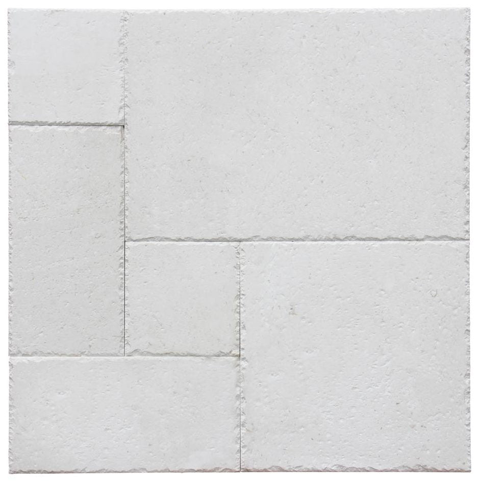 Champagne Chiseled & Brushed Limestone French Versailles Pattern ...
