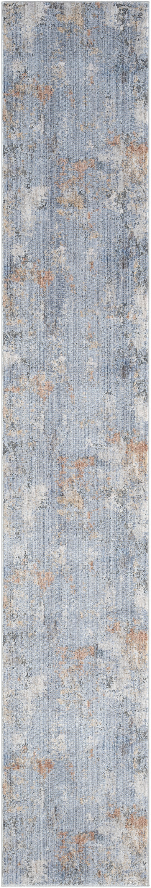 Nourison Abstract Hues ABH01 Grey Blue 12 Ft Runner Area Rug — Stone ...