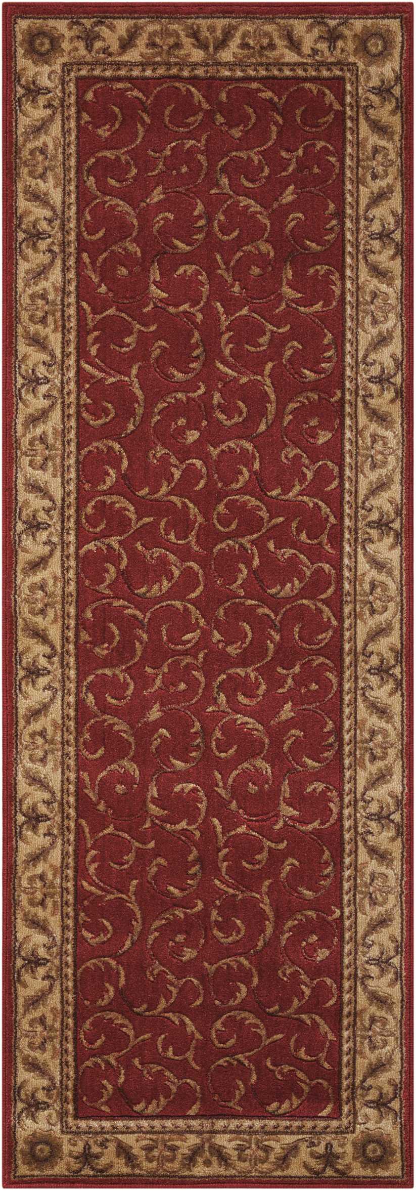 Nourison Somerset ST02 Red Synthetic Fibers 6 Ft Runner Area Rug — Stone & Tile Shoppe, Inc.
