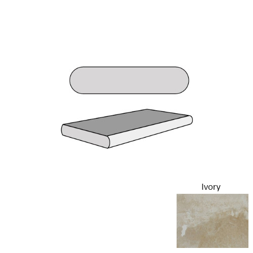 Ivory Tumbled Travertine Double Bullnose Coping | Lowest Price — Stone ...