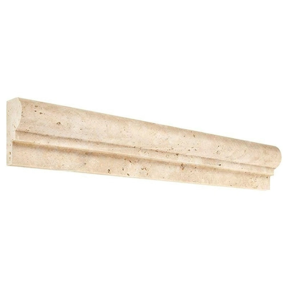 Ivory Travertine Liner - 2" x 12" F1 Chair Rail | Stone & Tile Shoppe