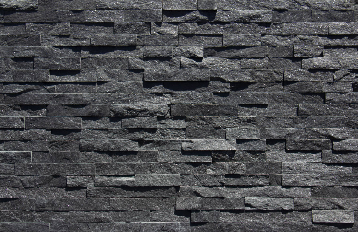 Full Ledger Sample - Kings Black Quartzite Ledgestone - 6" x 24" x 3/4 ...