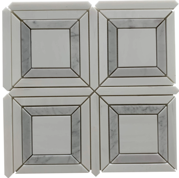Dolomite & Carrara Polished Marble Mosaic | Lowest Price — Stone & Tile ...