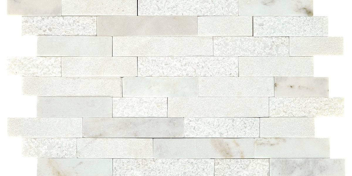 Daltile Minute Mosaix M103 Daphne White Mixed Marble Mosaic — Stone ...