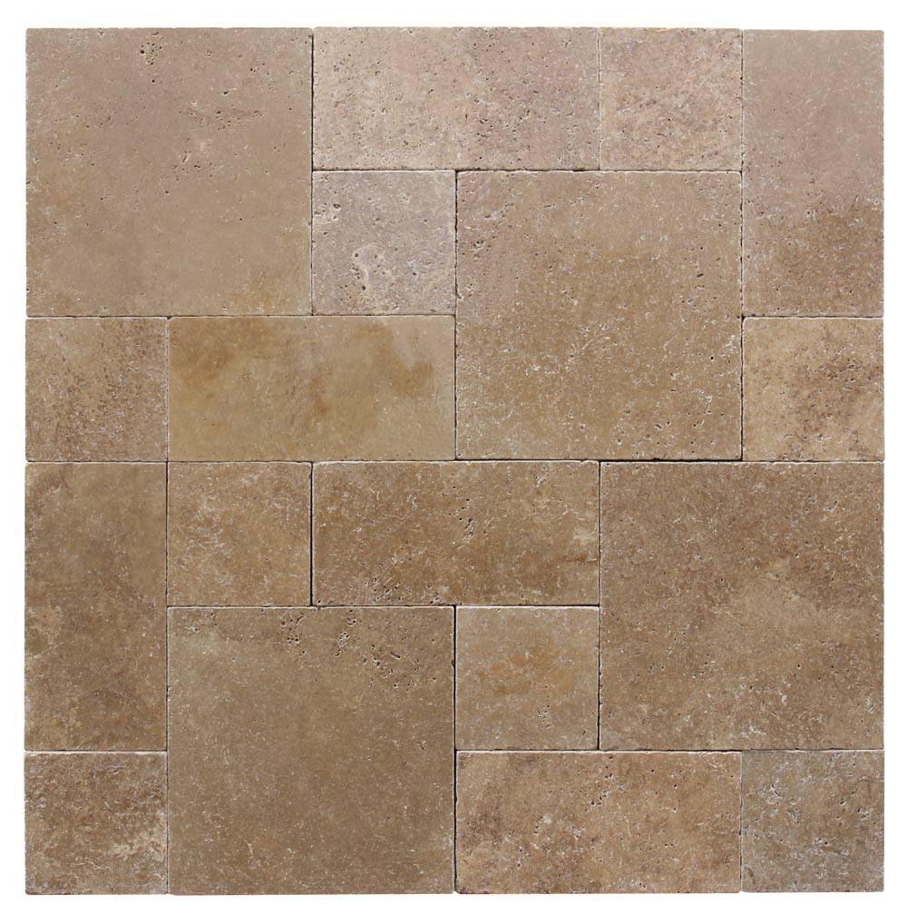 Noche Tumbled Travertine Roman Paver Pattern | Lowest Price — Stone ...