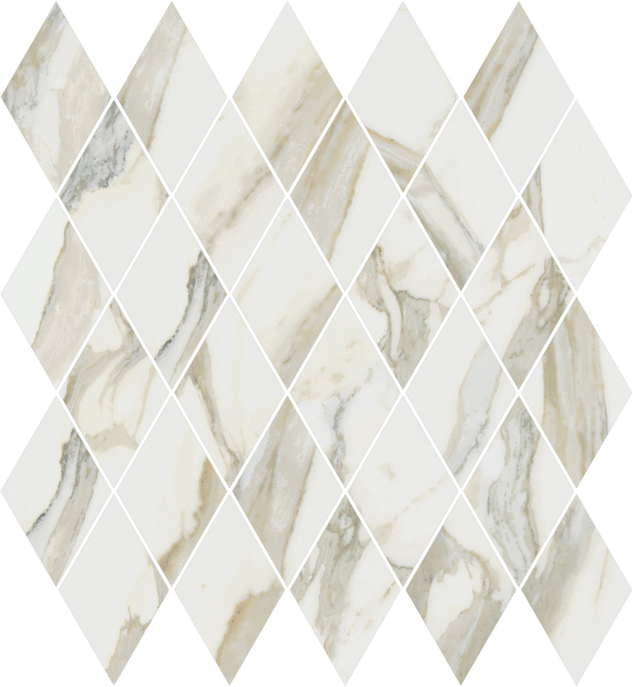 Happy Floors Stratus Oro Natural & Polished Porcelain Mosaic — Stone ...