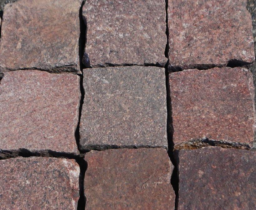 Red Fan Pattern Porphyry Paver - Flamed | Stone & Tile Shoppe