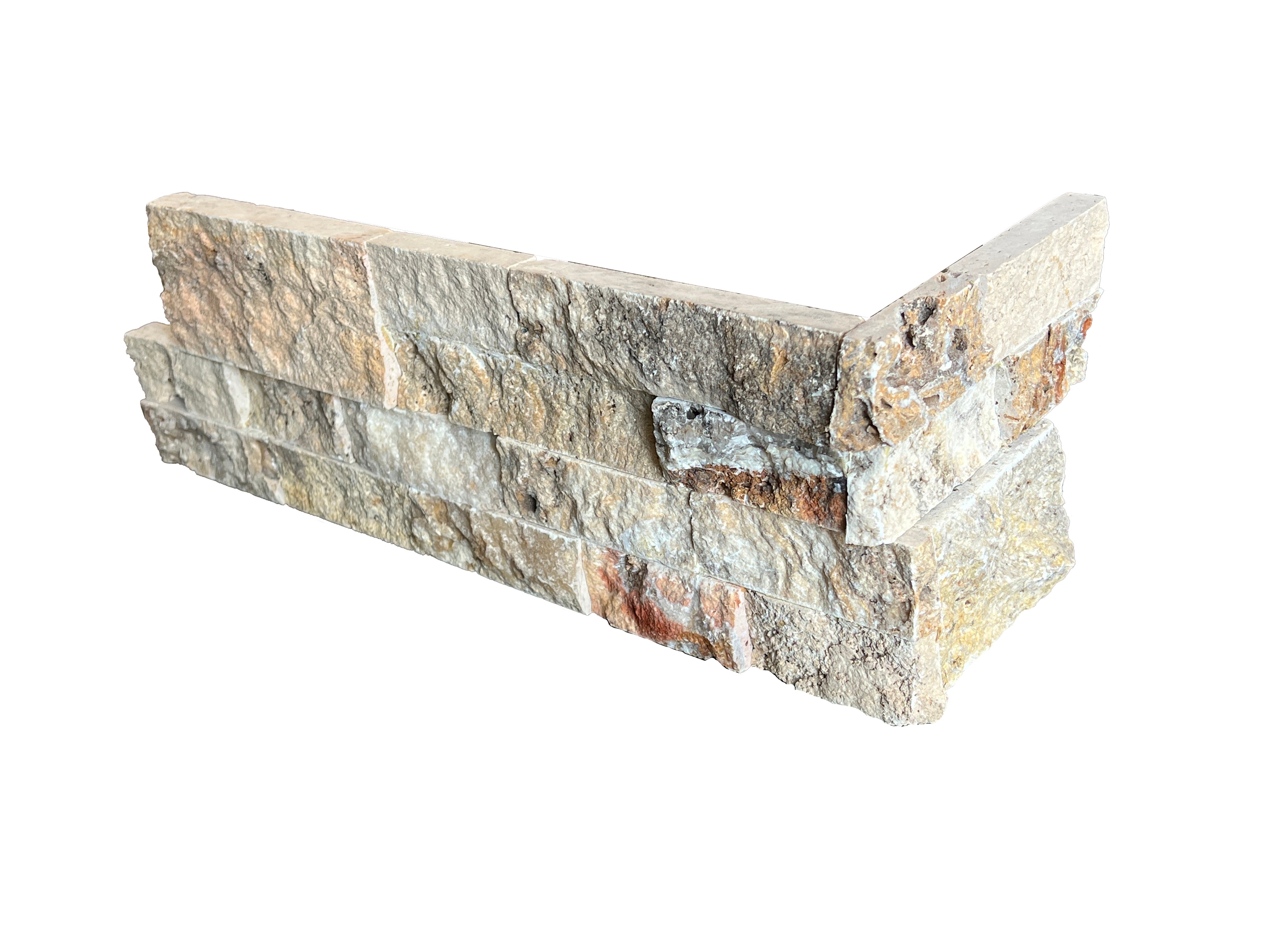Scabos Split Face Travertine Ledgestone Corner | Lowest Price — Stone & Tile Shoppe, Inc.